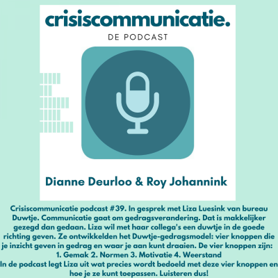 Crisiscommunicatie De Podcast | in geprek met Liza Luesink